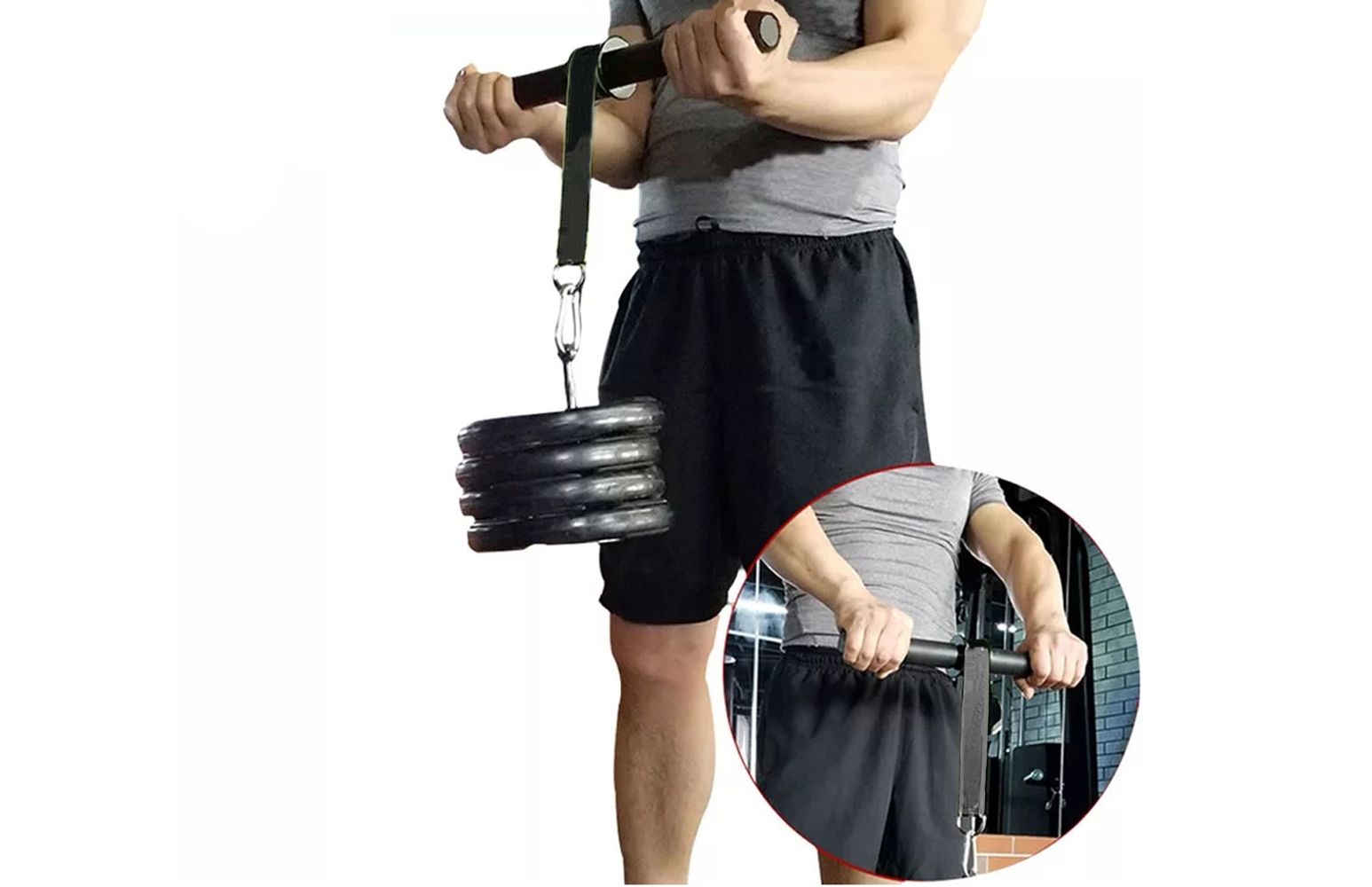 Ejercitador De Antebrazo Mancuerna Fuerza Discos Servicegym