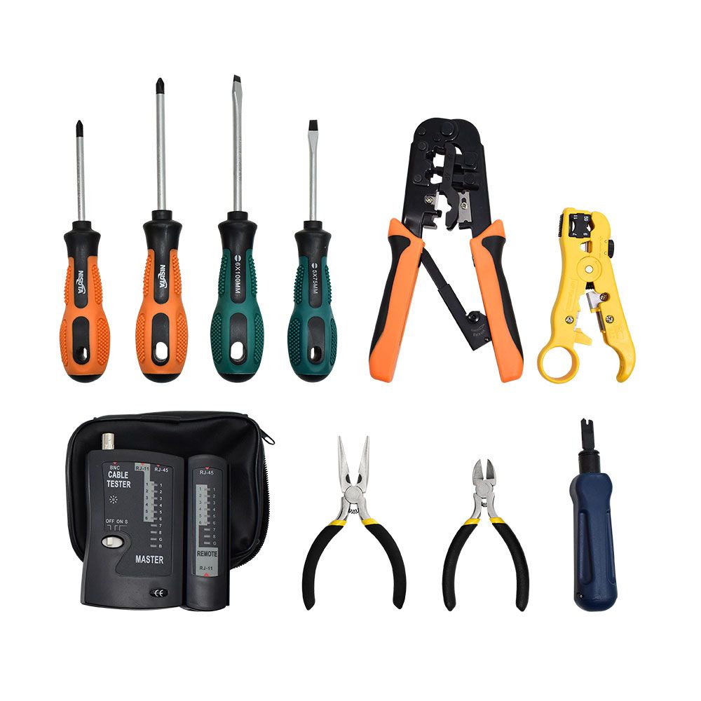 Kit de instalacion de redes en bolso de 10 piezas Nisuta NSK7609 Multicolor