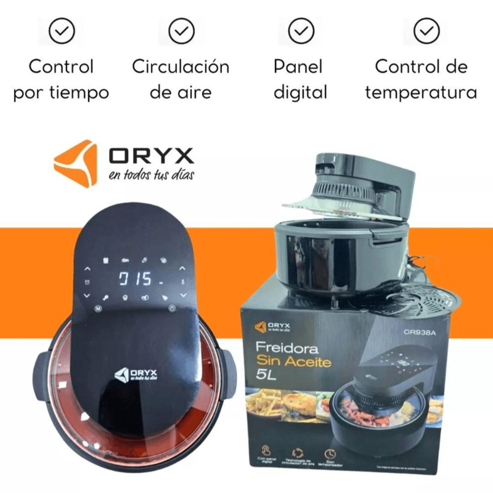 Freidora De Aire Oryx 5 Lts. Panel Digital 1100w