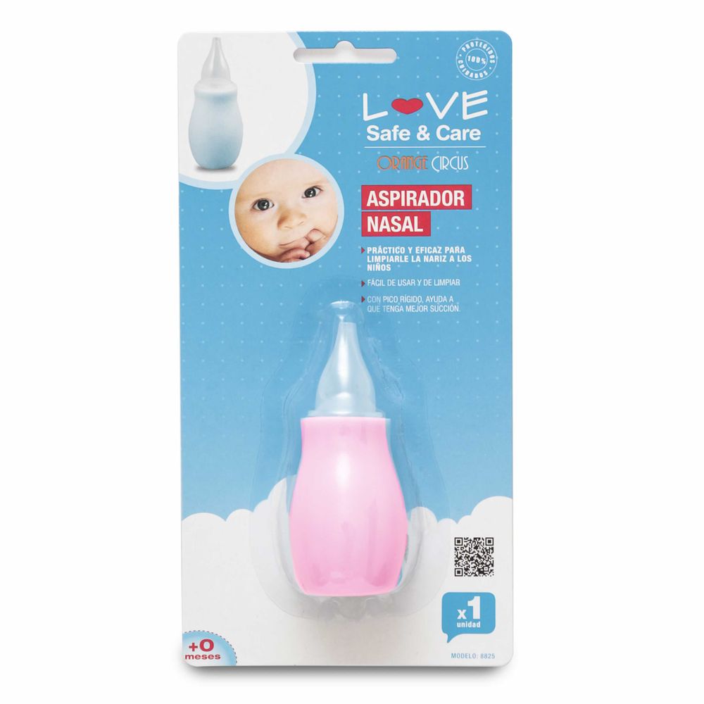 Aspirador Nasal Para Bebe Saca Moco Love 8825 Color Rosa