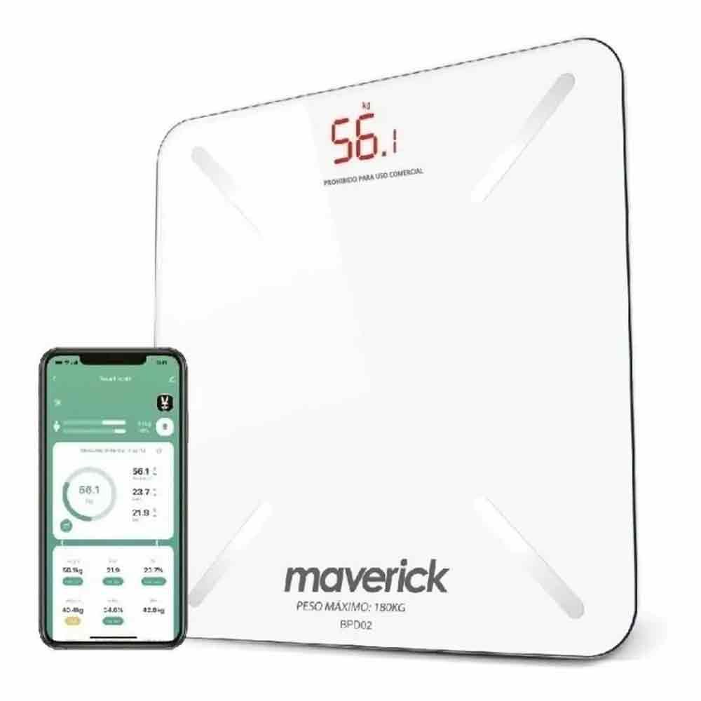 Balanza Digital Bluetooth Maverick BPD2 Blanca
