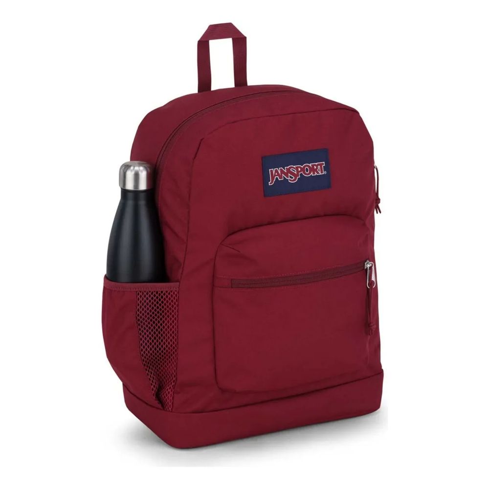 MOCHILA JANSPORT CROSS TOWN PLUS COLOR RUSSET RED bordo