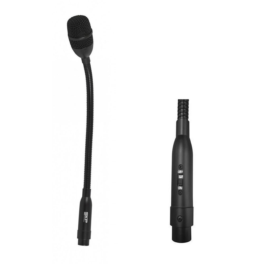 Micrófono Dinámico Condensador SKP GM9 Talkback Cuello de Cisne salida XLR