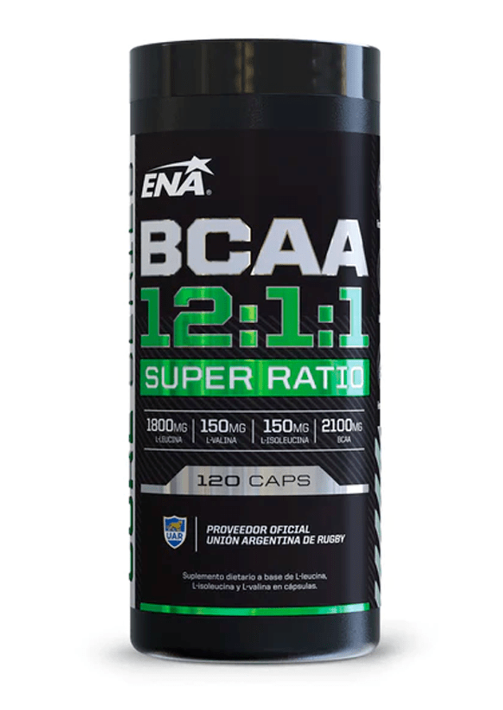 Aminoácidos Comprimidos Bcaa 12:1:1 Ena 120Caps Recuperación