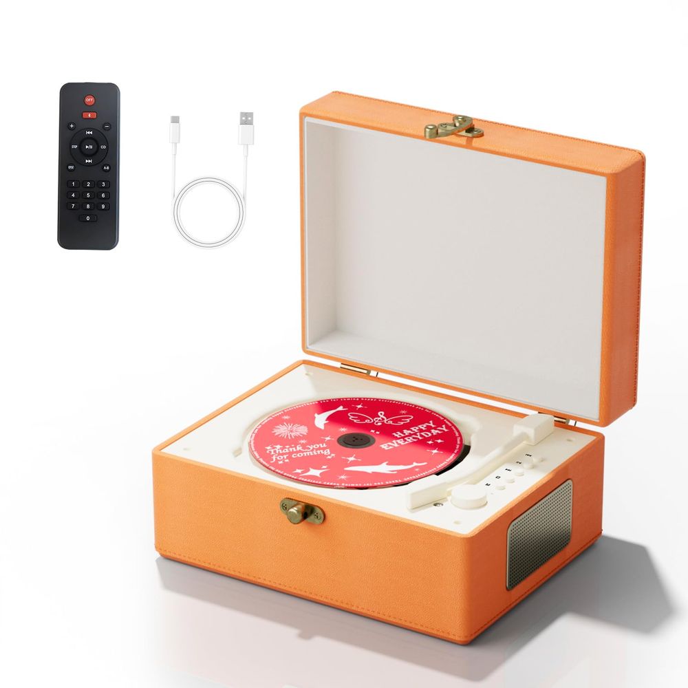 Yintiny Time Music Box CD Player with Speakers; Bluetooth Transmitter ...