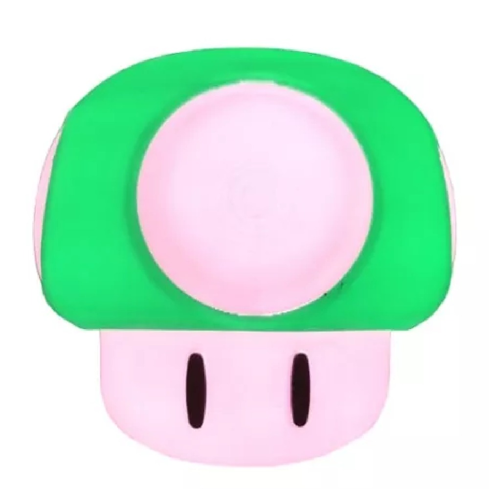 Lampara Velador Hongo Verde Mario Bross Luz De Noche