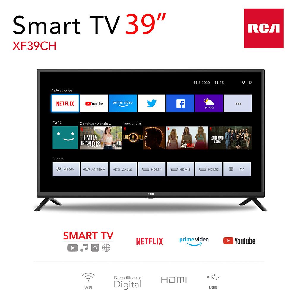 Smart TV 39" HD RCA XF39CHF