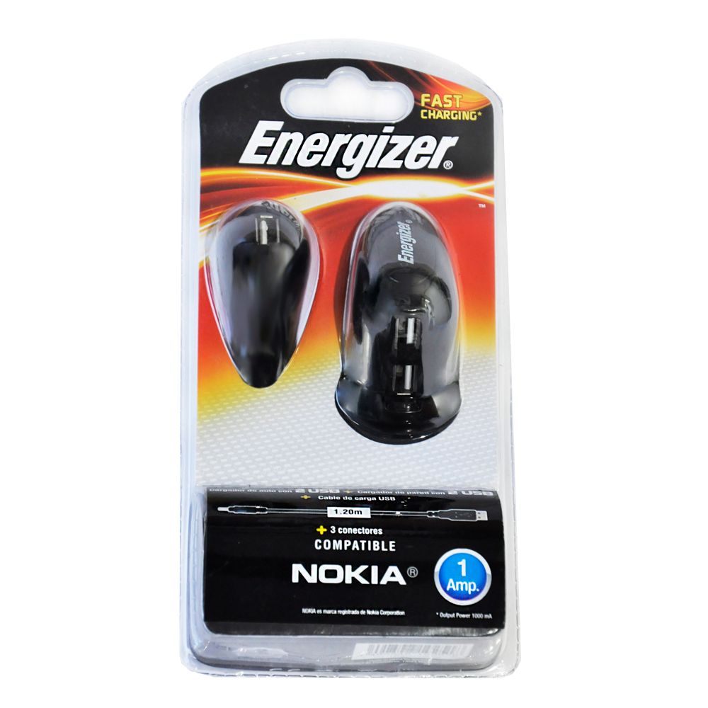 CARGADOR ENERGIZER 3 EN 1 NOKIA