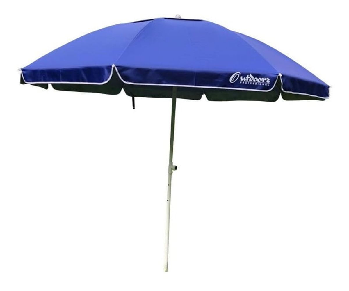 Sombrilla Playera Outdoors Reforzada Deflector Viento 2.40mt Azul