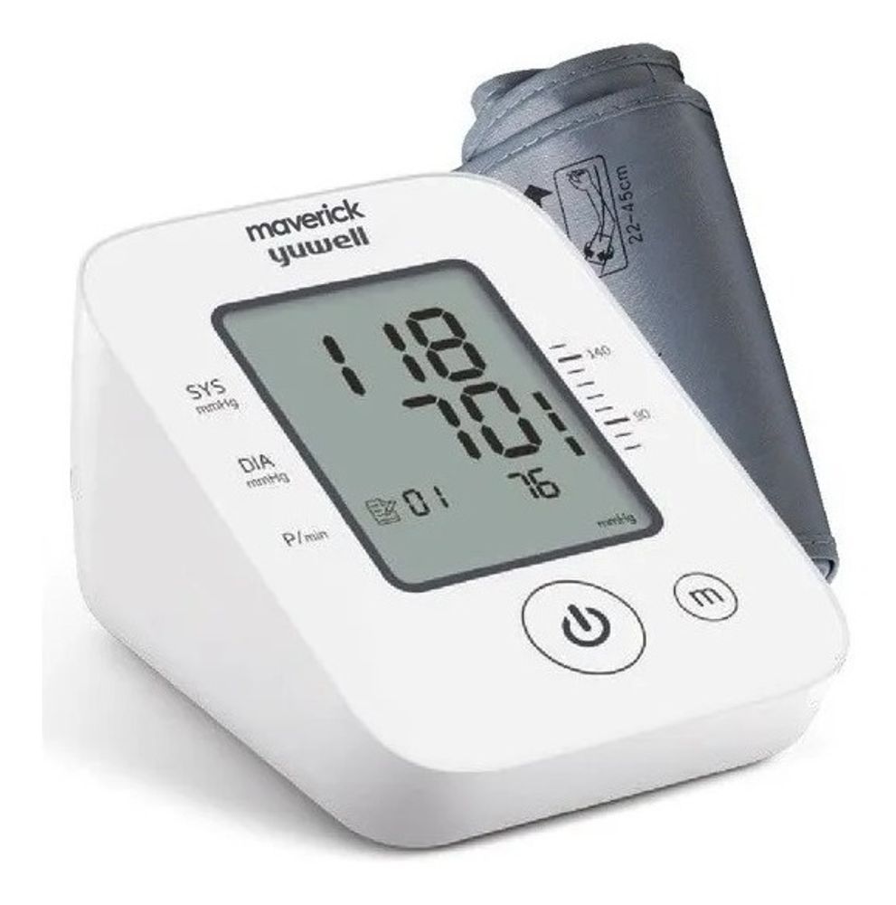 Tensiometro Digital Brazo Con Voz Maverick YE650D Blanco
