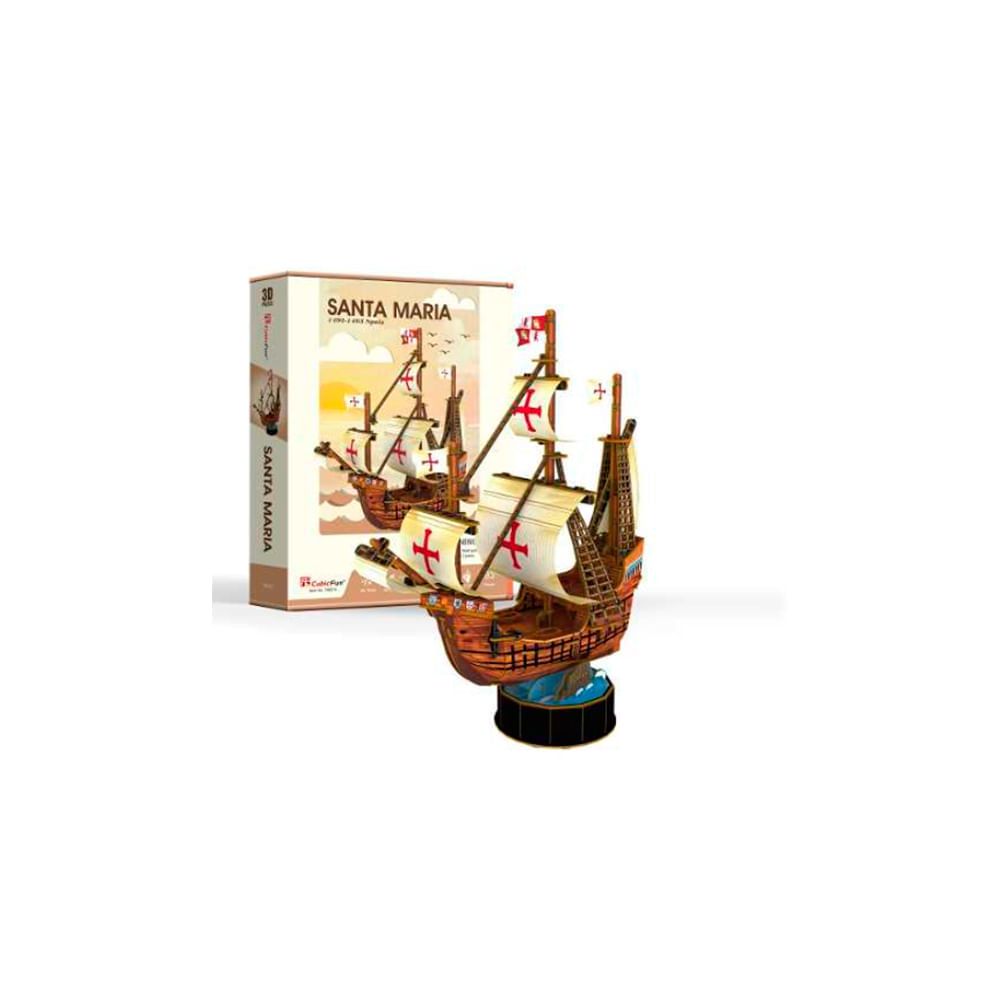 Cubic Fun Rompecabeza 3D Santa Maria Barco 93 Piezas
