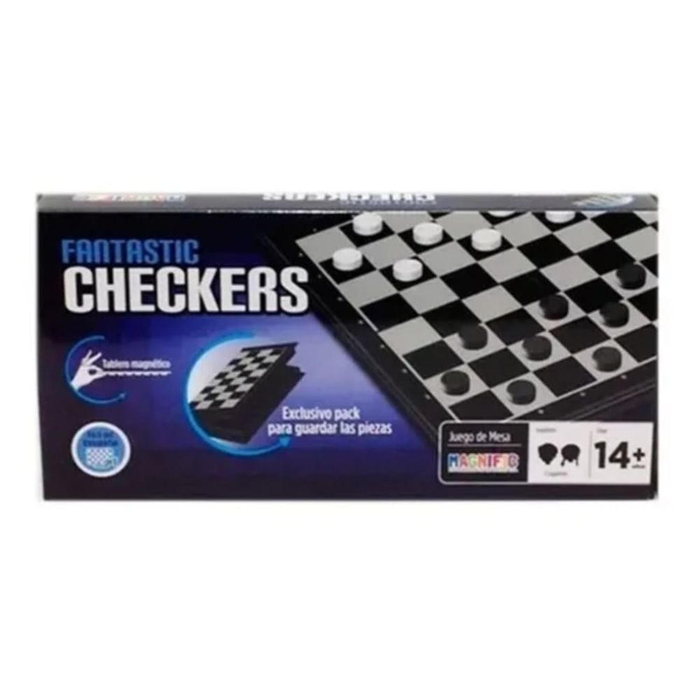 Juego De Damas Imantado Fantastic Checkers Tablero Magnético