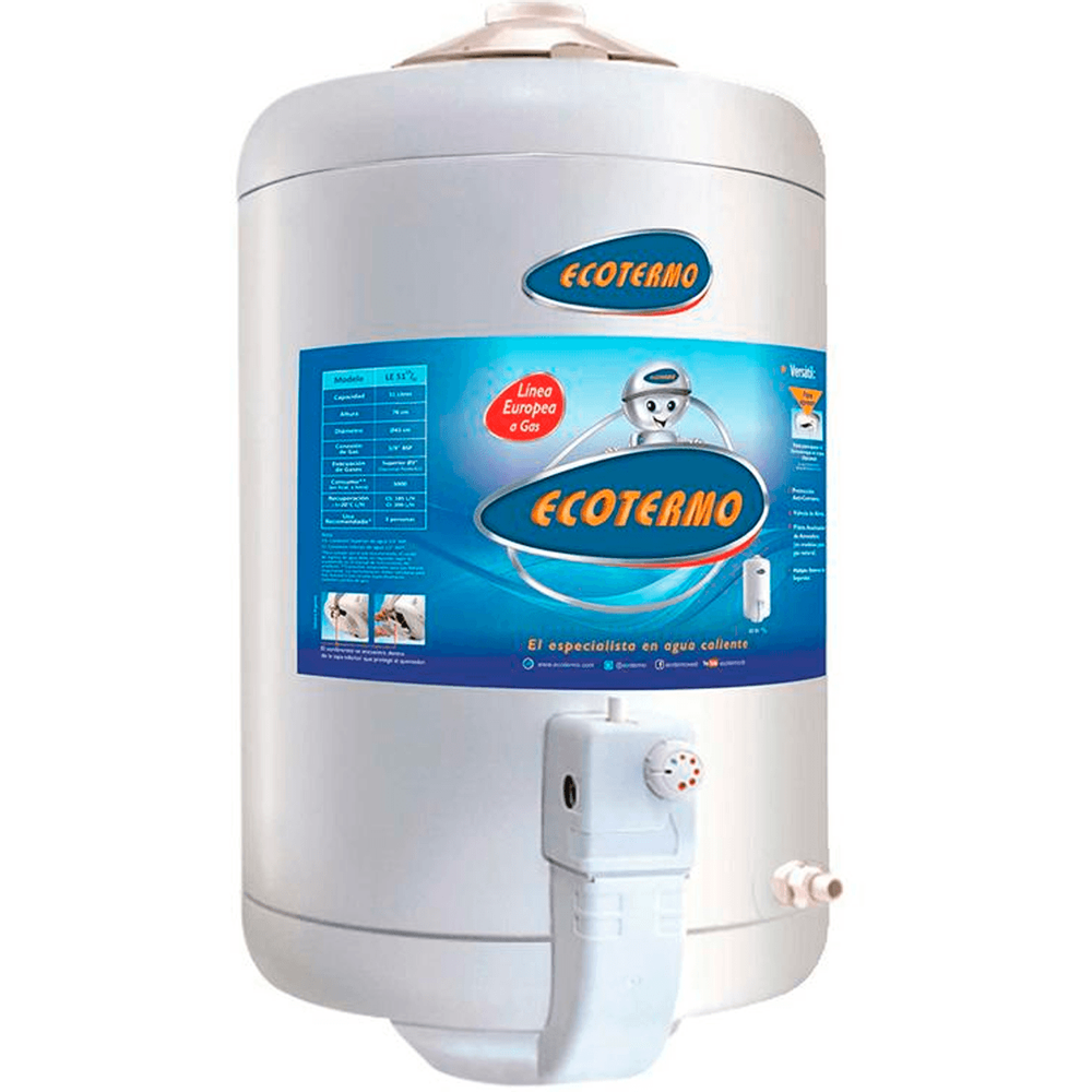 Termotanque A Gas 23 Litros Alta Recuperacion Ecotermo Infer
