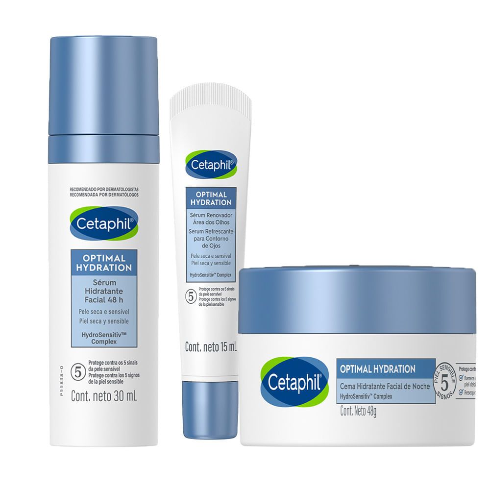 Cetaphil Set Optimal Hydration Serum + Noche + Ojos