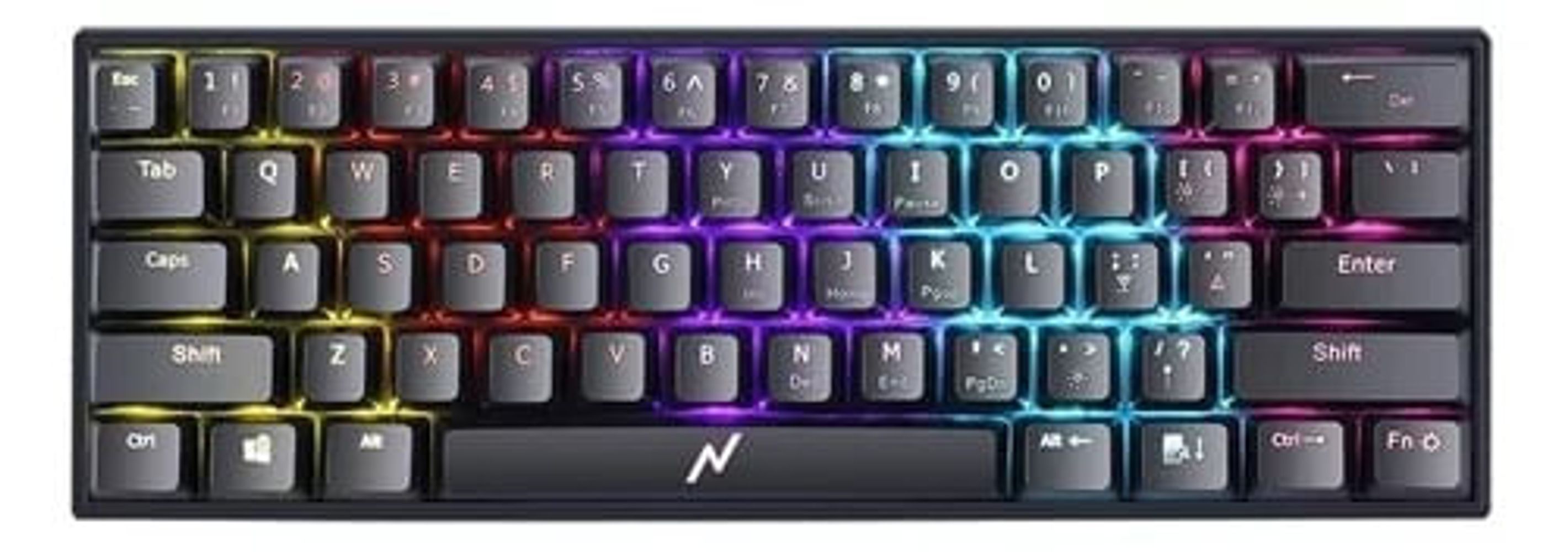 Teclado Mecánico Gamer Noga Compacto Ganon 60% Luces Led Es