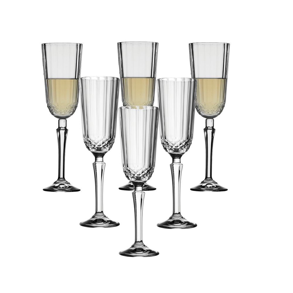 Copa Vaso Vidrio Champagne set x 6 unid 125 ml Diony Pasabahce