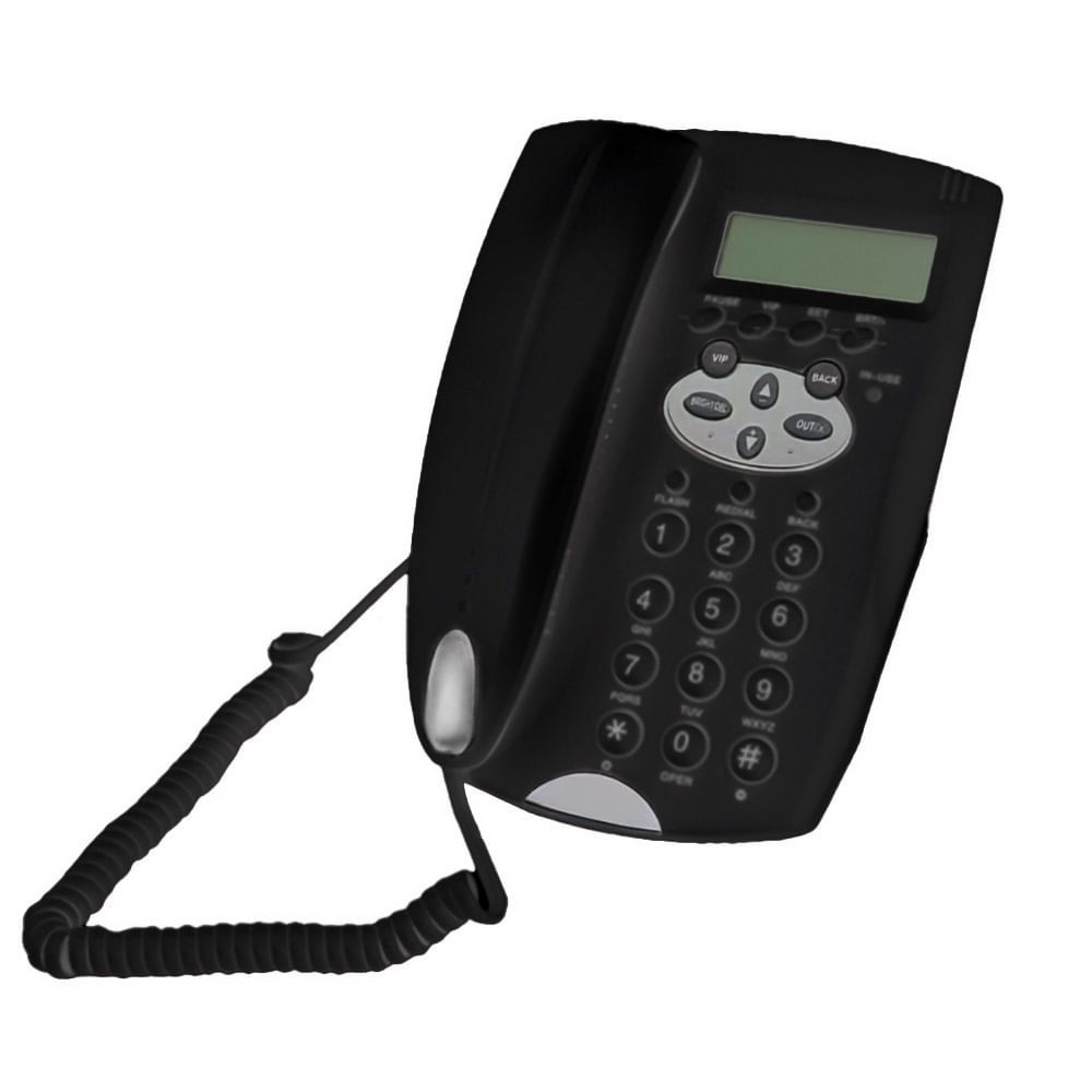 Teléfono Fijo con Identificador de Llamadas Panatel KXT-2000ID Negro