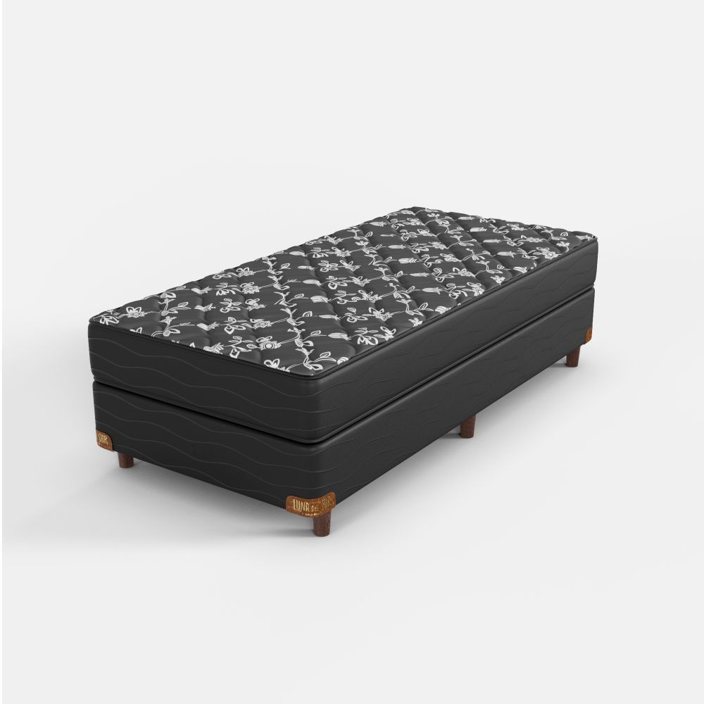 Colchón de Espuma y Sommier 1 1/2 Plaza Luna del Sur Super Plus 100x190 cm