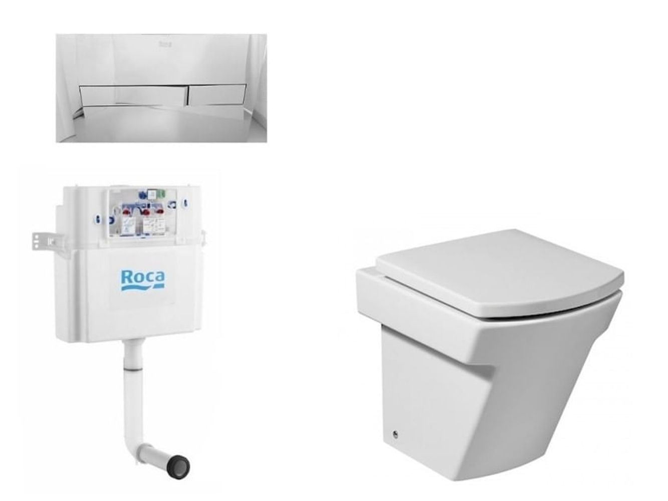 Inodoro con mochila slendra Roca HALL TAPA AHORA12