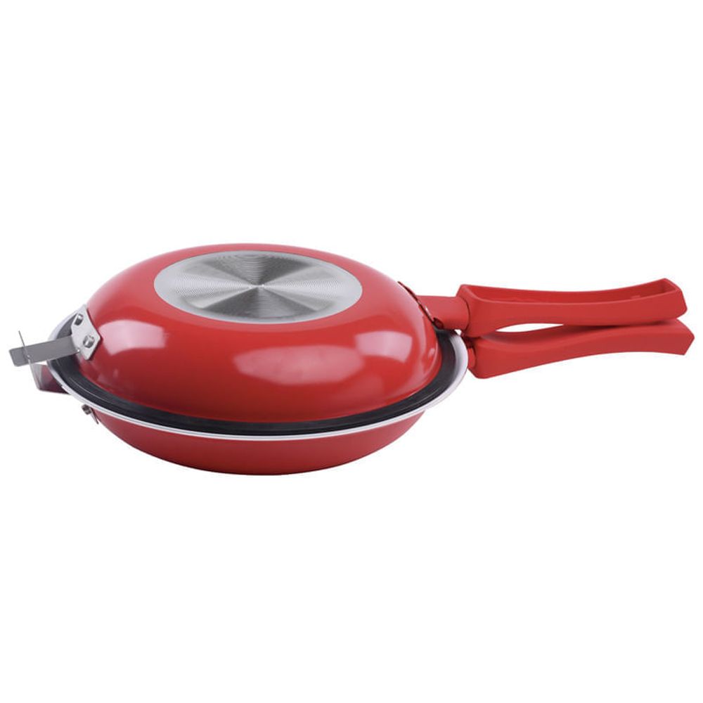 Sarten doble ceramica 24 cm Rojo