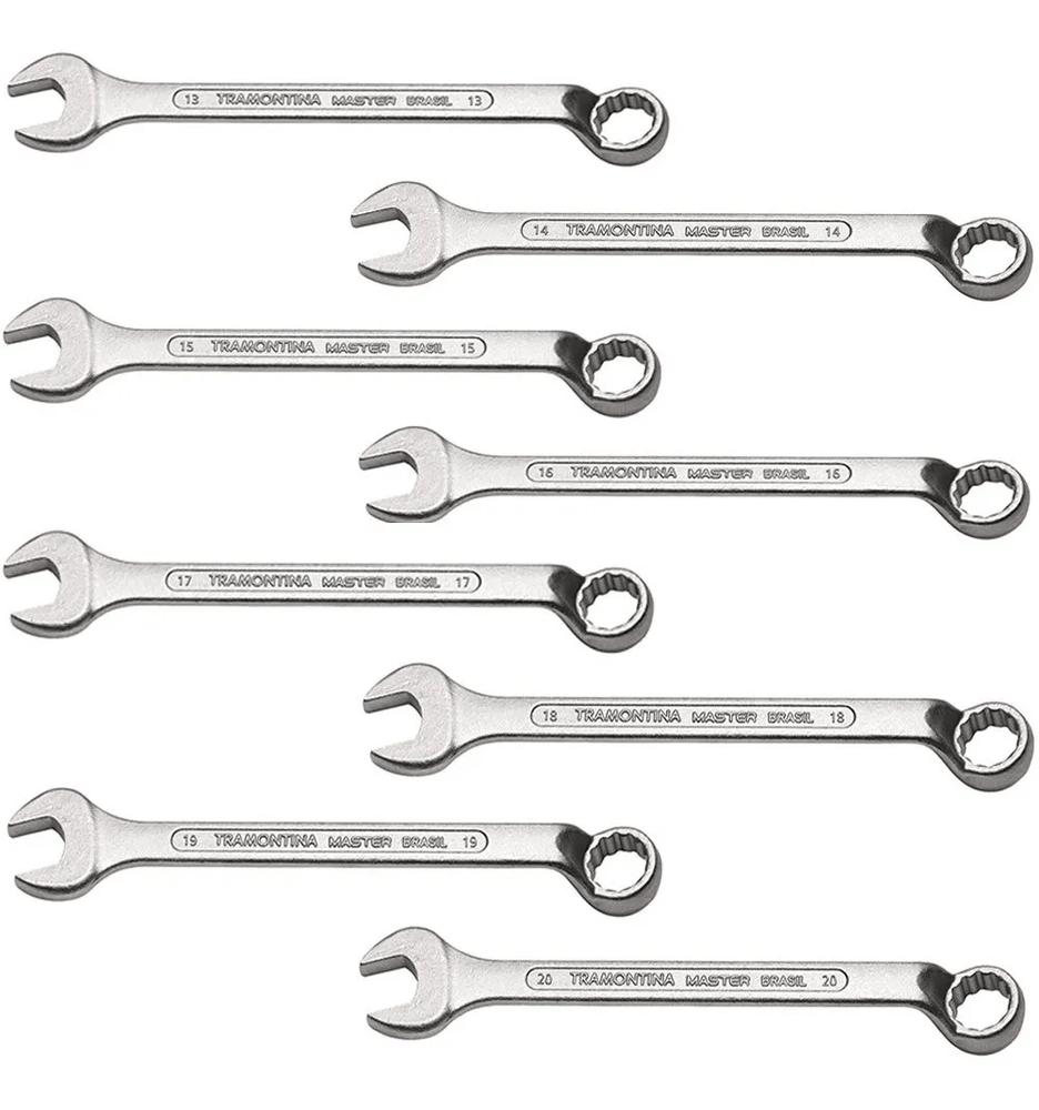 Juego De Llaves Combinada 8 Piezas Acero Cromado Tramontina