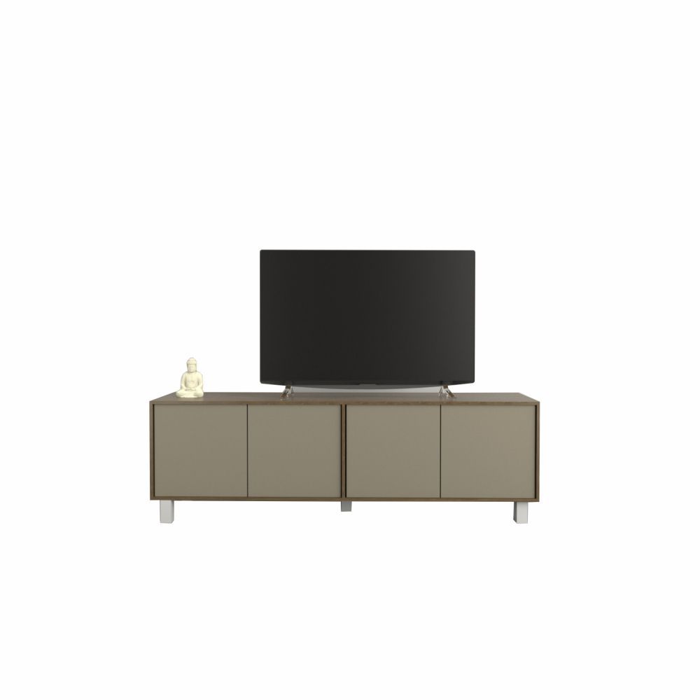 Rack Mesa para Tv hasta 75” Nogal con Gris