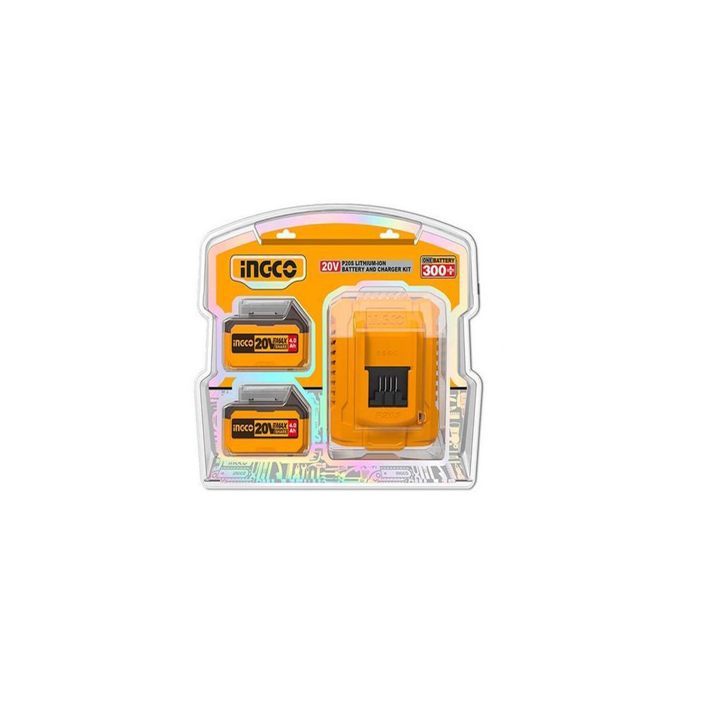 Set X2 Baterias y 1 Cargador Industrial Ingco Fbcpk1424-4