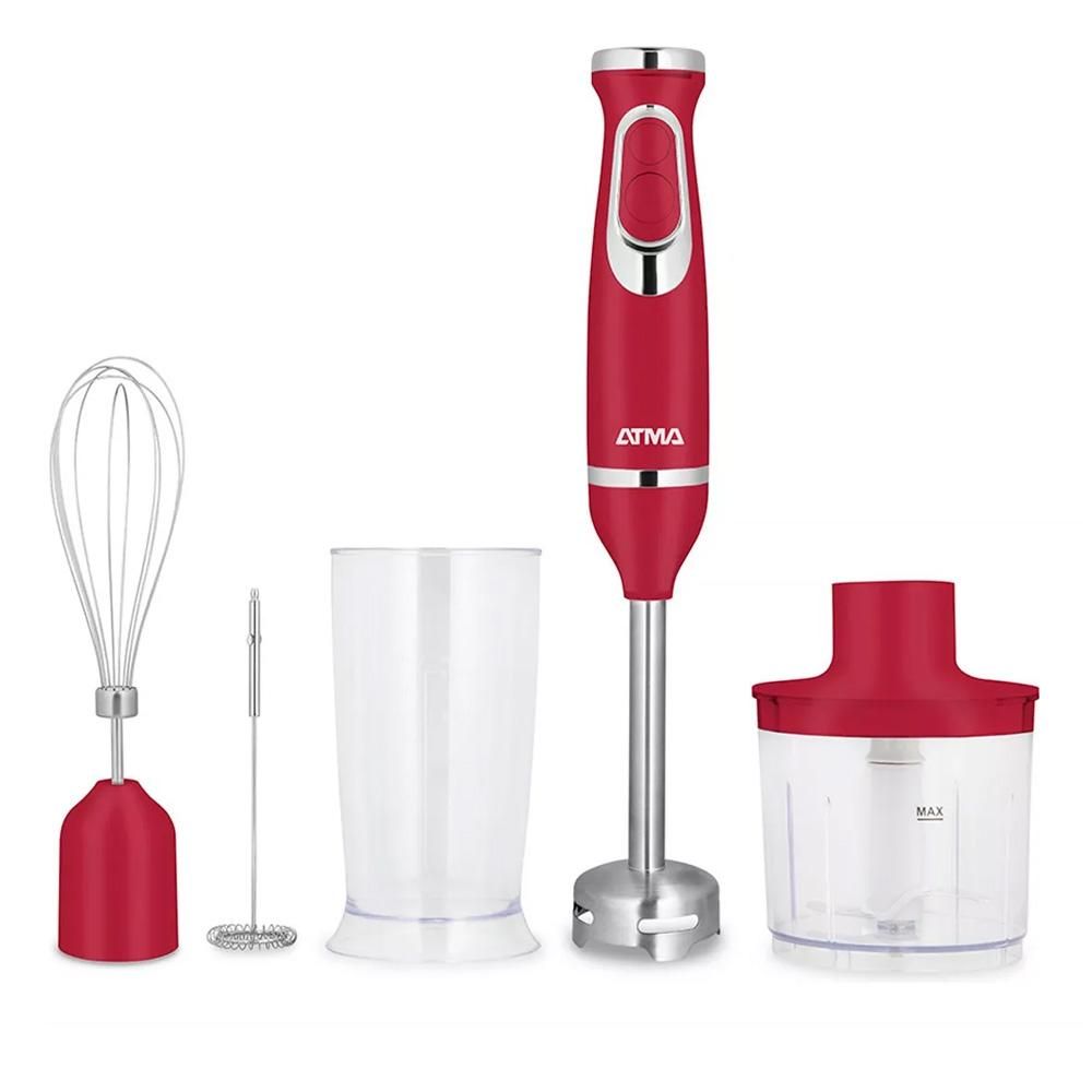 Licuadora De Mano Mixer Atma Lmat8528rp 5 En 1 Rojo 600w