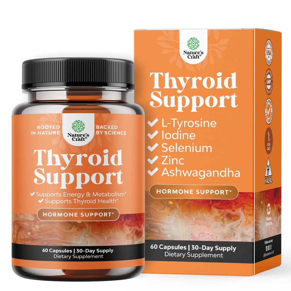 Supplement Natures Craft Herbal Thyroid Support 60 cápsulas