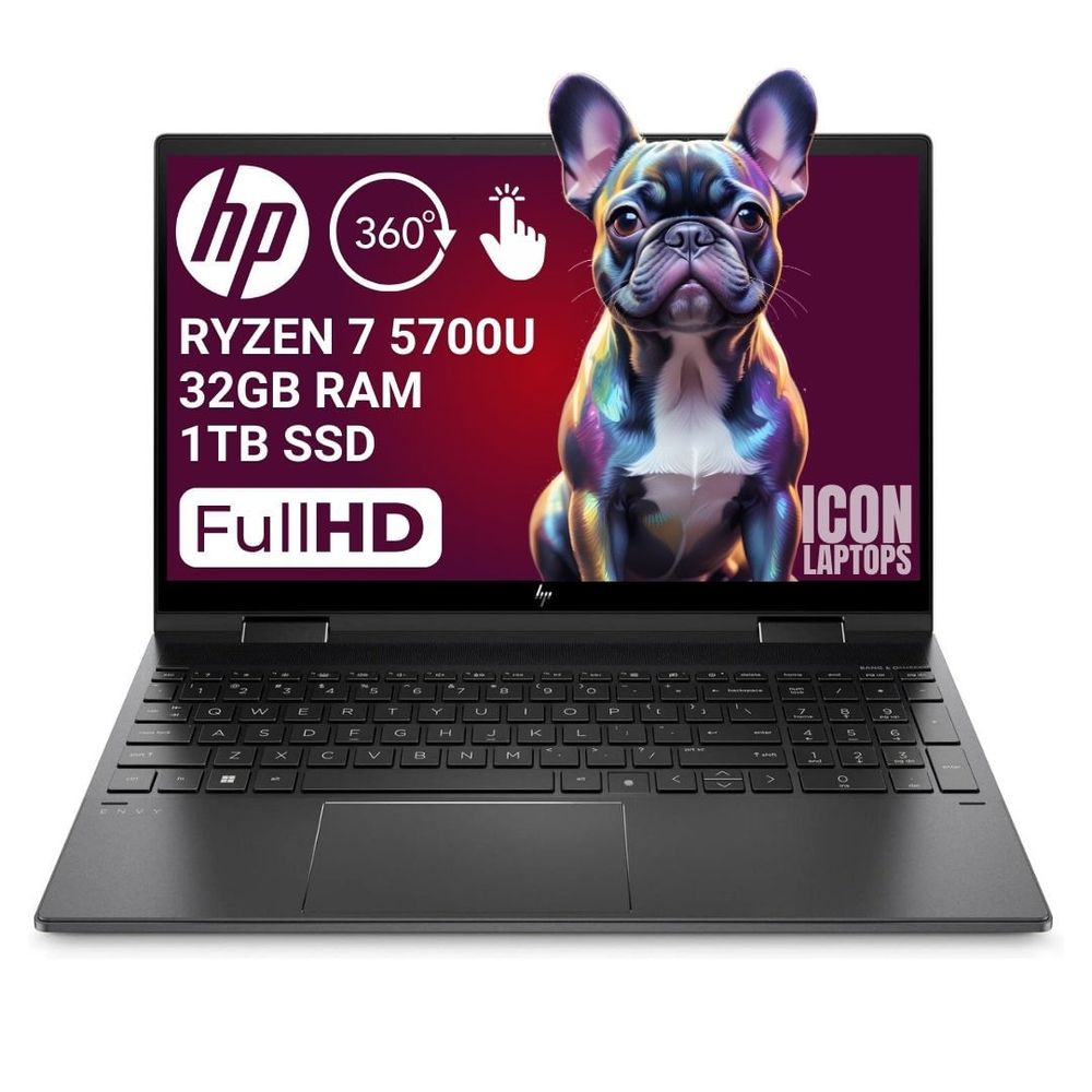 Notebook Gamer HP ENVY 2en1 AMD Ryzen 7 5700U 32GB RAM 1TB SSD FHD ...