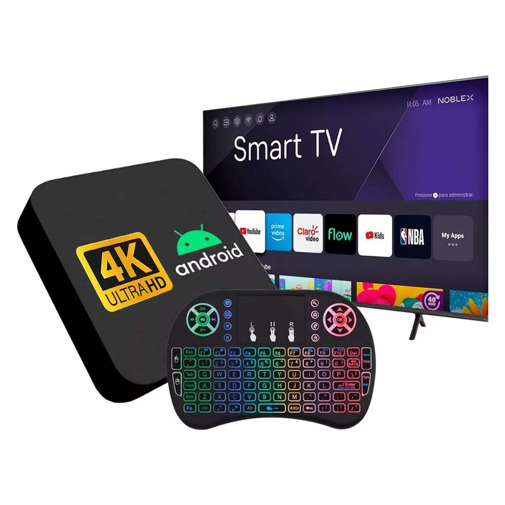Android Tv Box 4k Hd 1 Año Garantia + Control Touch Pad Full full Streaming