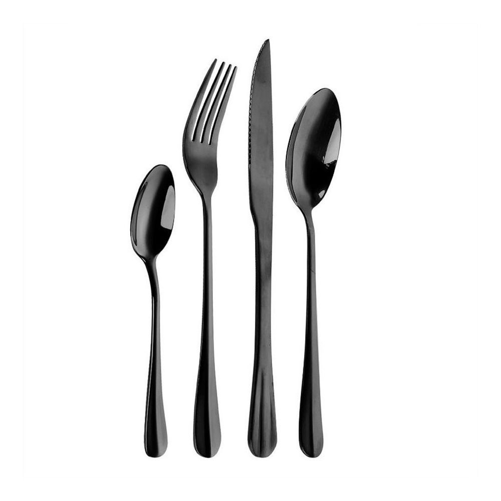 Set de Cubiertos 24 Piezas New York Black Kremer