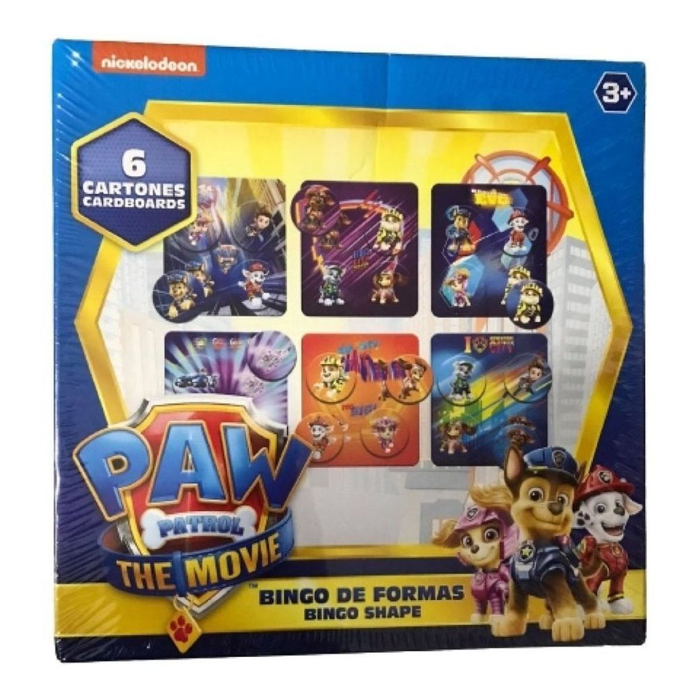 Bingo De Formas Paw Patrol Bingo Shapes Juego De Mesa