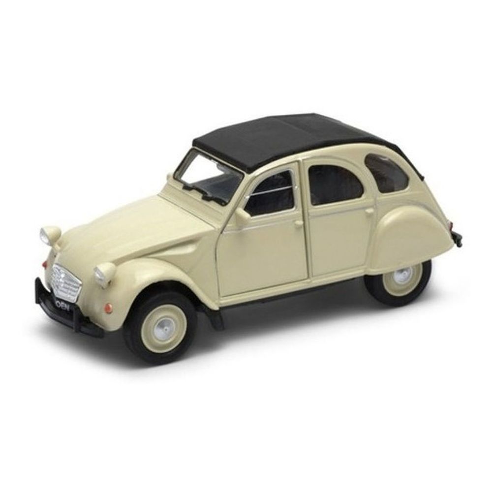 Welly 1:34 Citroen 2cv Soft Top Crema Clasico Autito
