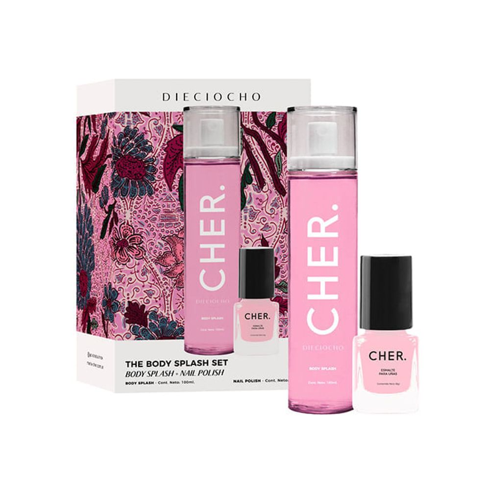 Perfume Mujer Cher The Body Splash Set II - Dieciocho 100ml + Esmante ...