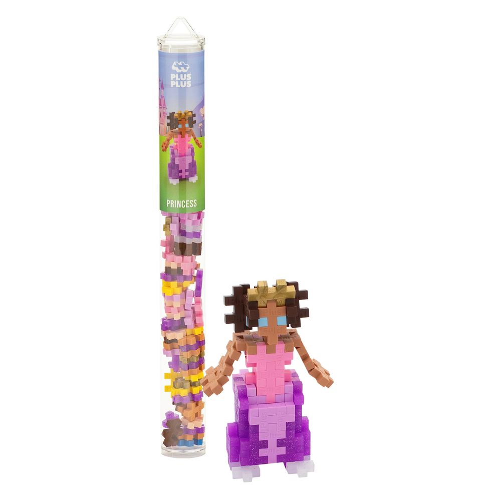 Construction Toy PLUS PLUS Mini Maker Tube Princess, 70 unidades