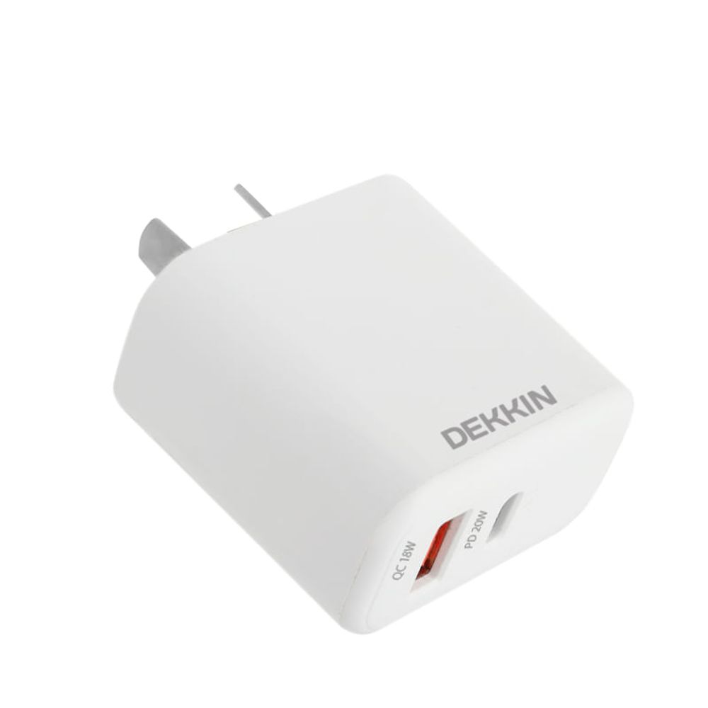 Cargador de Pared Doble USB A+C DEKKIN