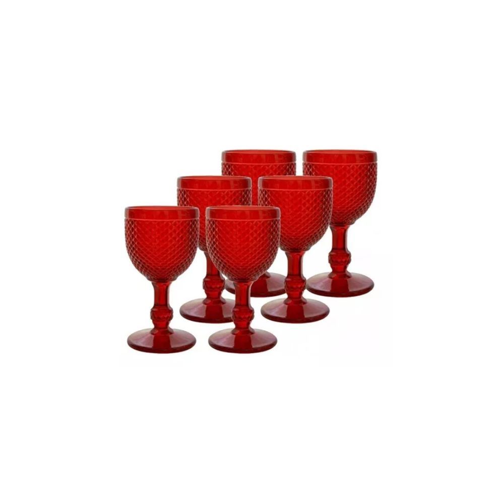 Copa De Vidrio Varios Colores Labrada Diseño