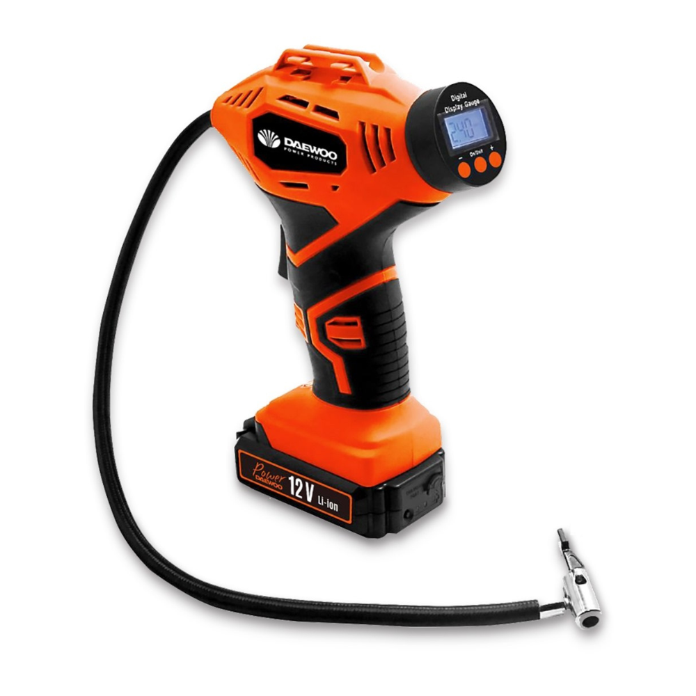Inflador Inalámbrico Daewoo DWCI155 12v 120psi Compresor de Aire Portátil