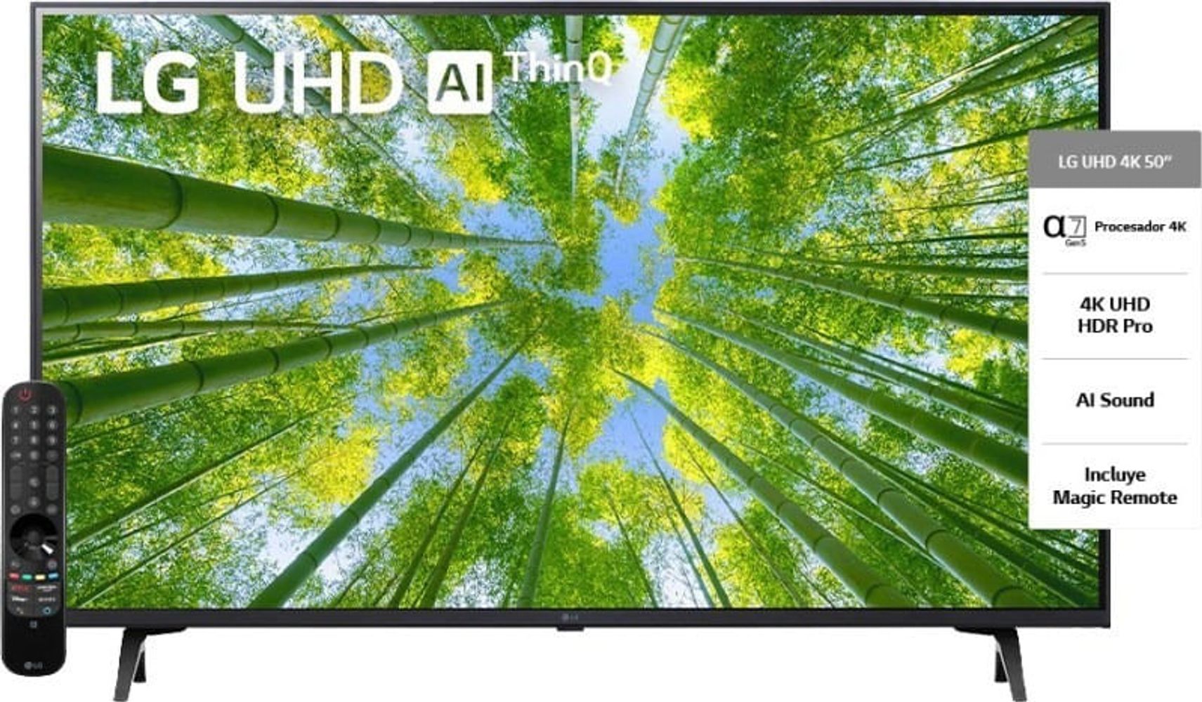 Smart TV LG 50" Ultra HD AI ThinQ 50UQ8050PSB