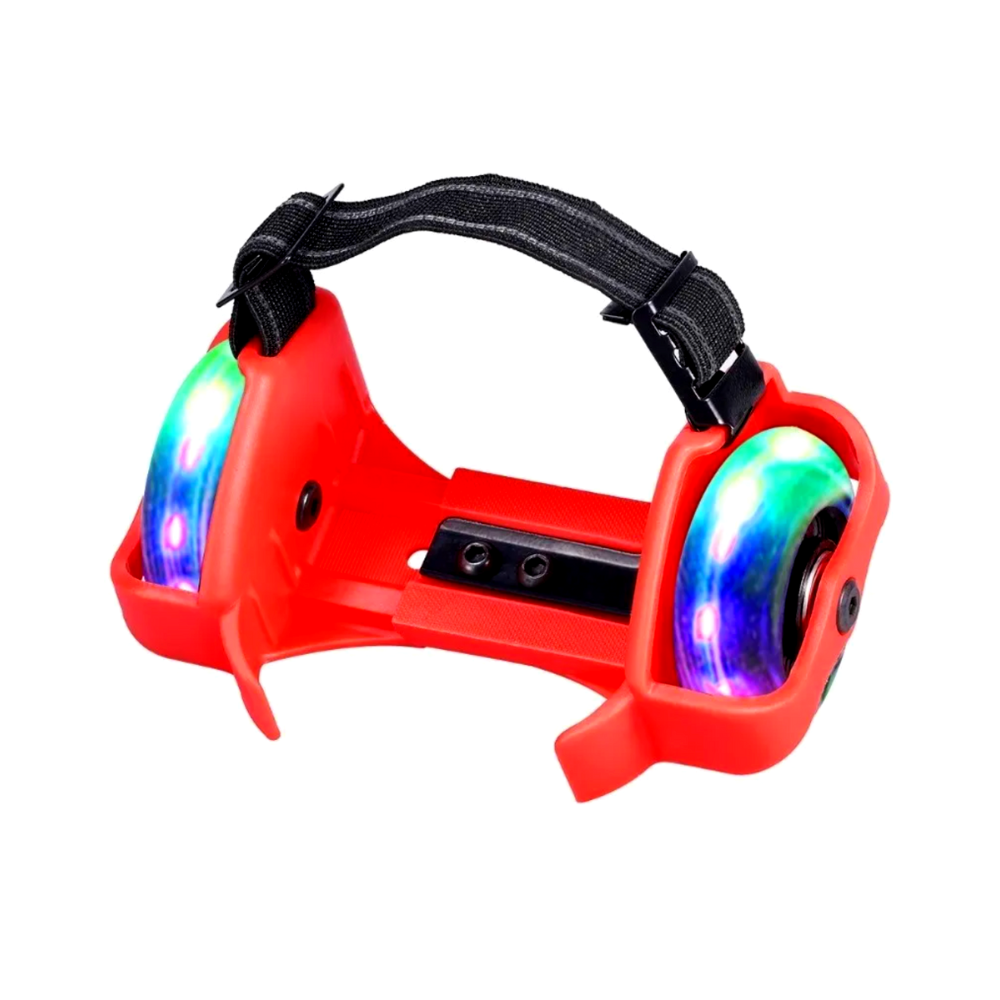Flashing Rollers Patín Ajustable Luz Led Infantil Silicona Rojo