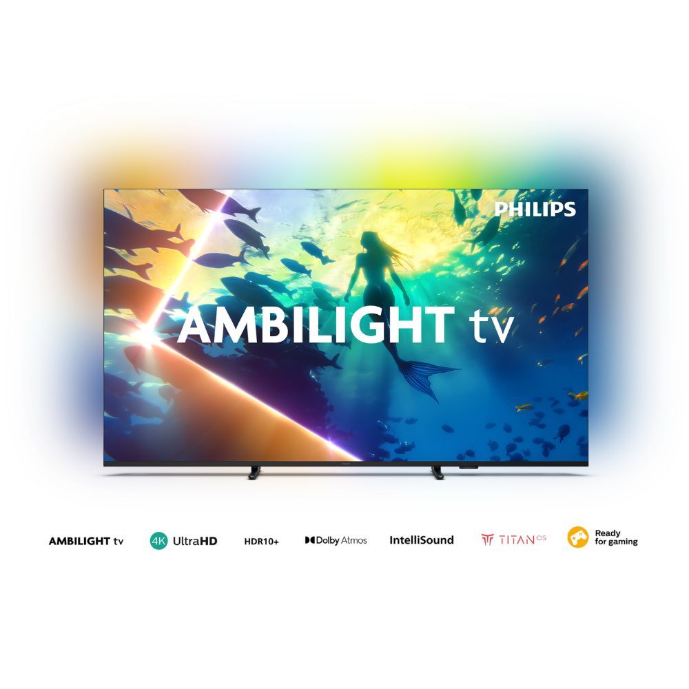 Smart TV Philips 65" LED 4K UHD 65PUD8100/77 Ambilight Titan OS WiFi