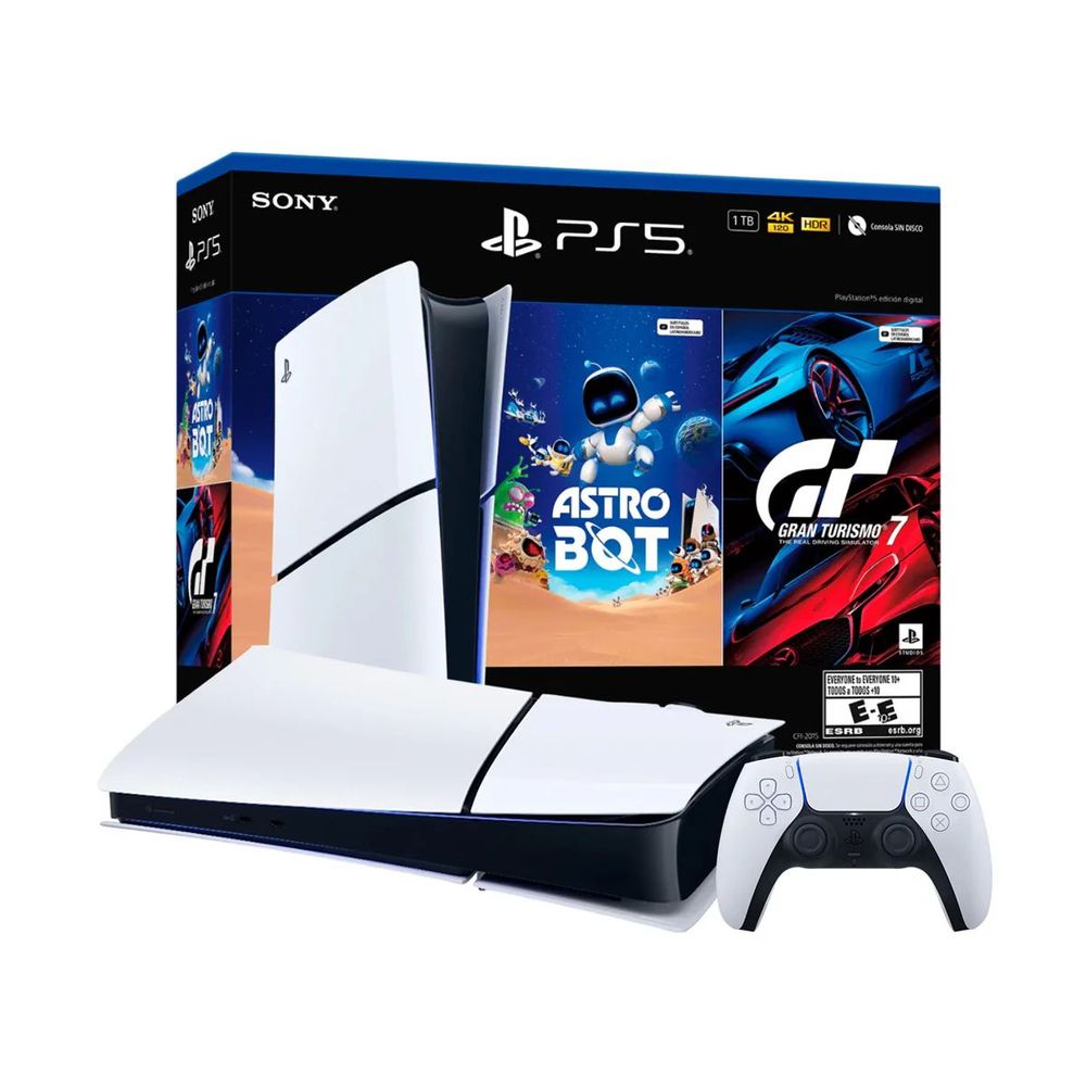 Game Console Sony Playstation 5 Slim Digital 1TB w/ Astro Bot & Gt7