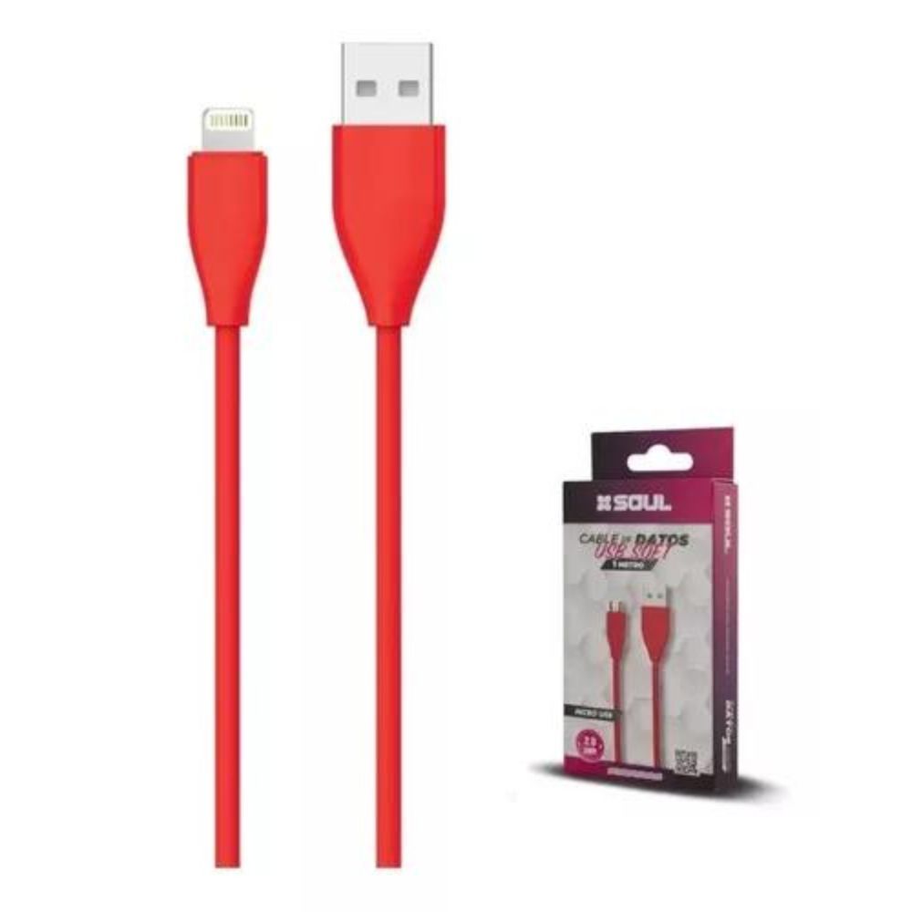 Cable Para iPhone 1 Metro Soul Original Carga Rápida Soft