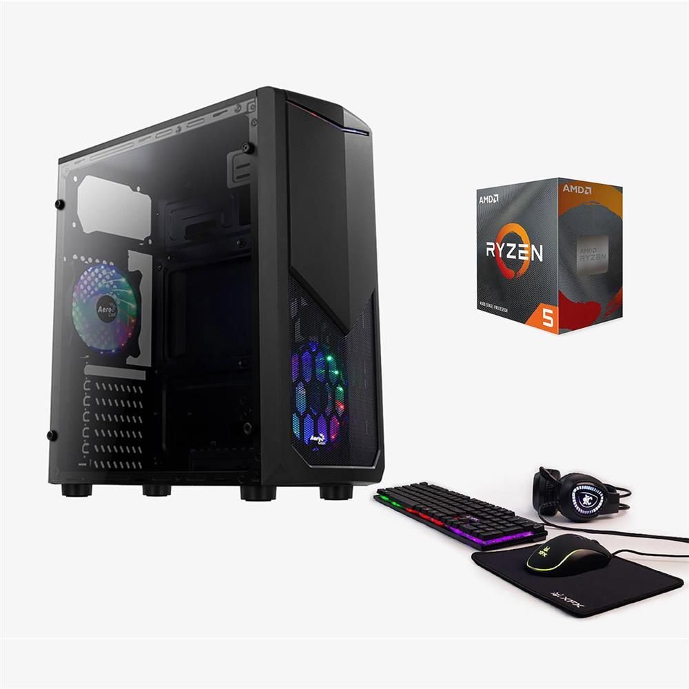 Pc Armada Gamer Amd Ryzen 5 4600g 16gb Ssd 480gb Rgb 700w Teclado/mouse ...