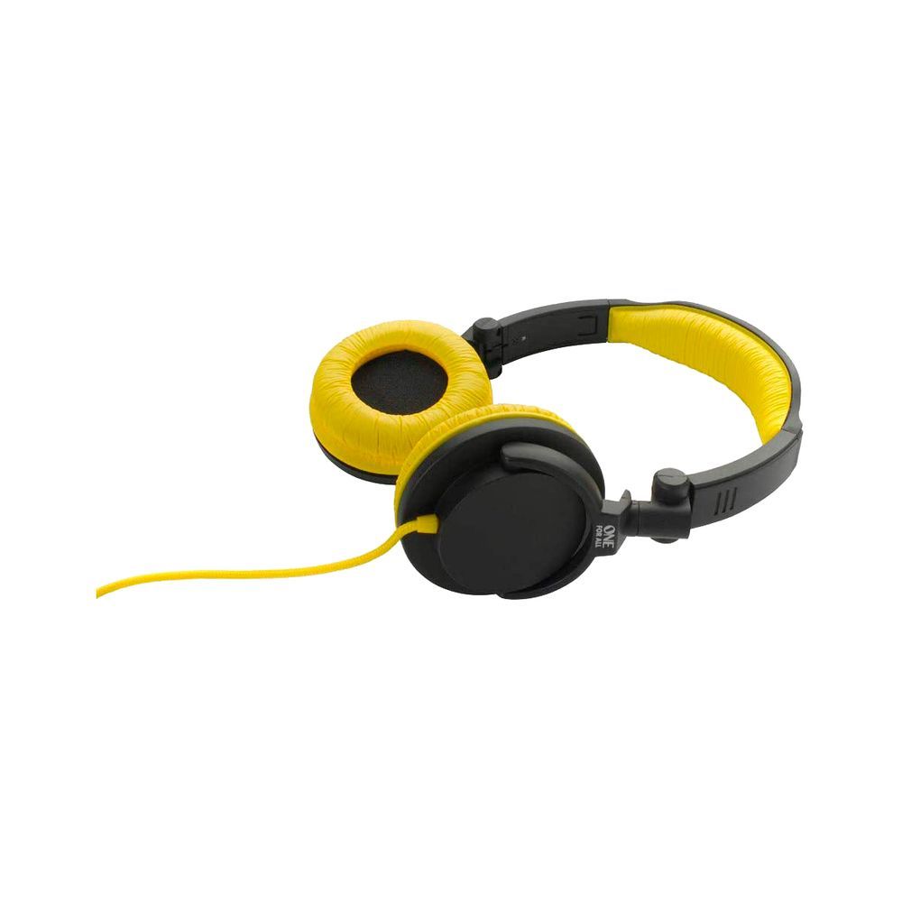 Auricular DJ Headset One For All SV5612 Amarillo Giratorio