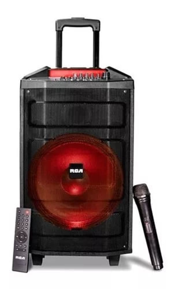 Parlante Bluetooth Rca Party12 30w Karaoke Aux C/ Microfono
