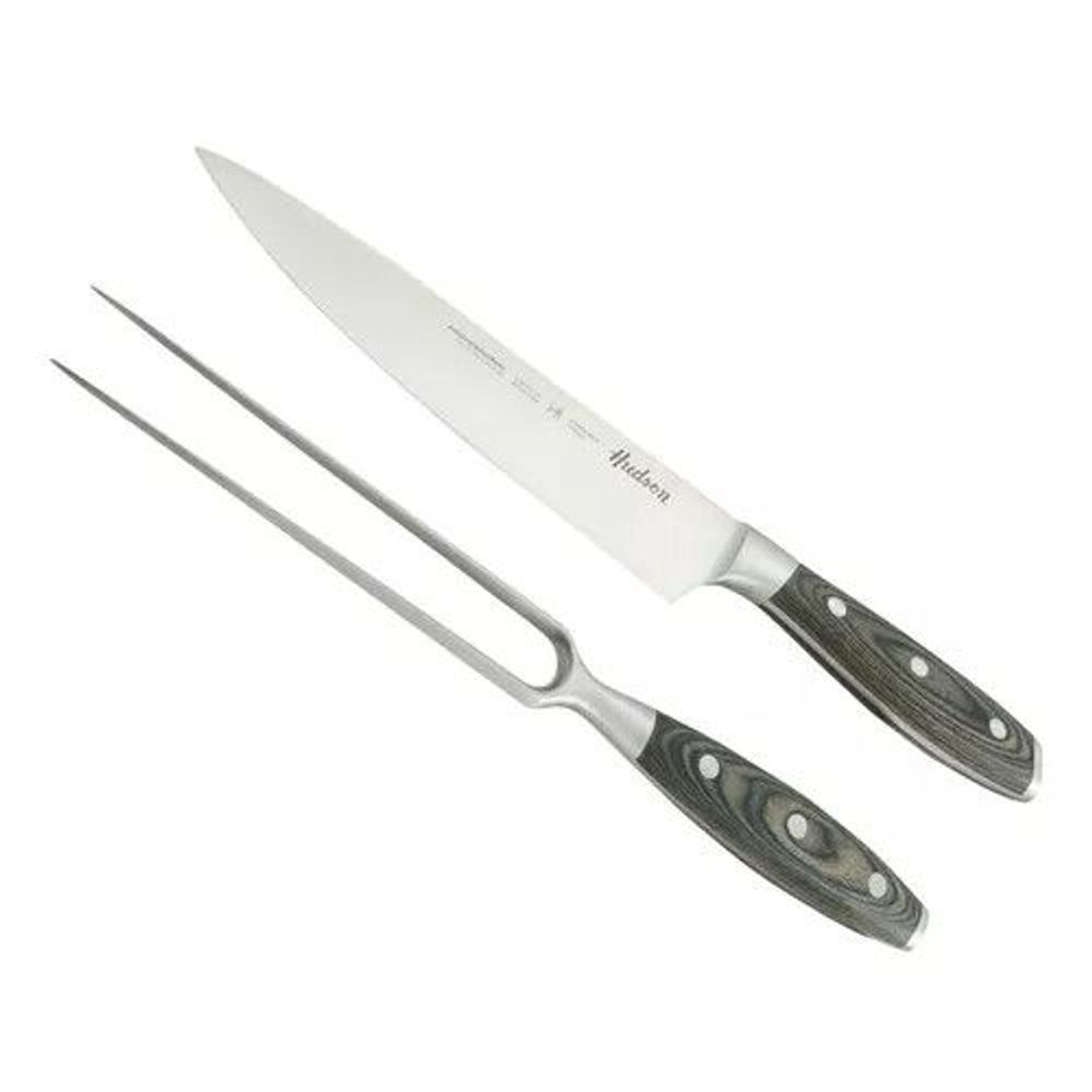 Set de Cuchillo Linea Bbq con Tenedor Tipo Trincha Madera