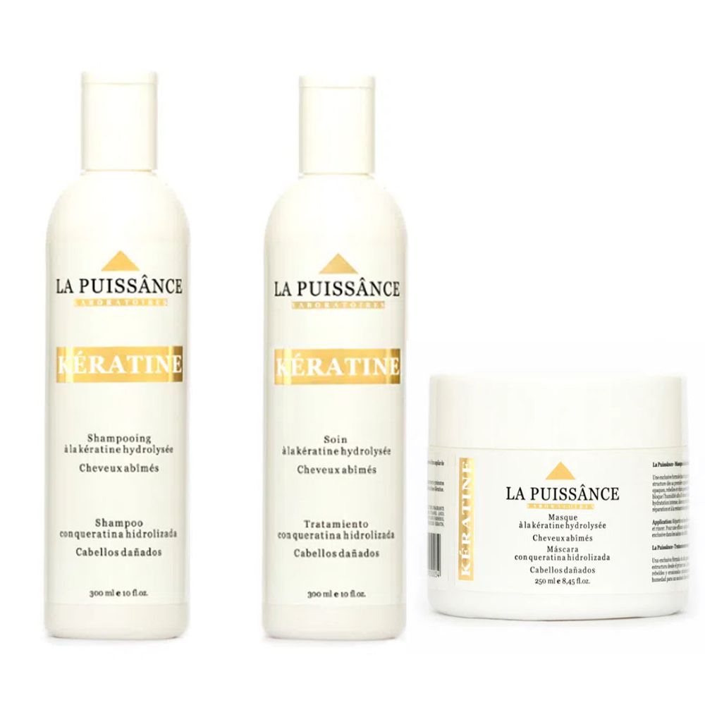 La Puissance Keratina Shampoo + Acondicionador + Máscara