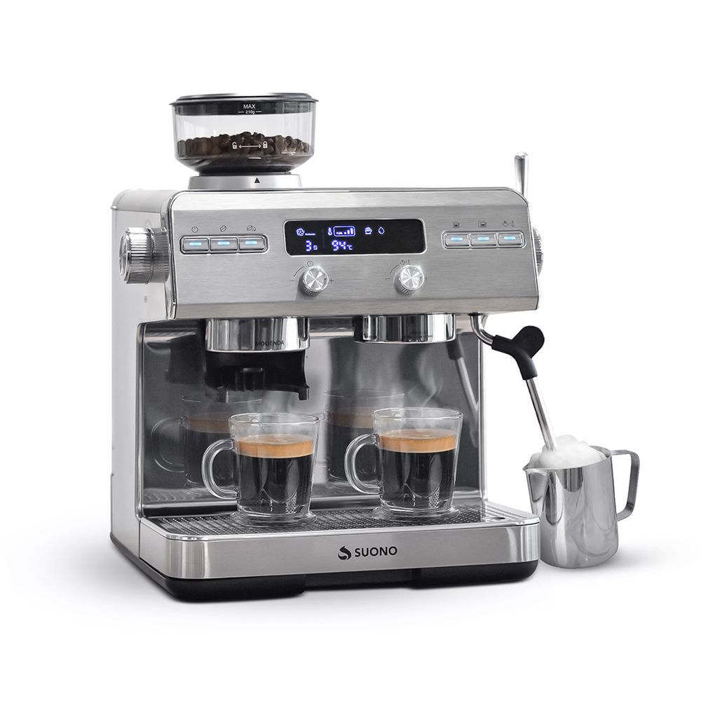 Cafetera Expreso Atelier Suono con Molinillo 1600W 20 Bares